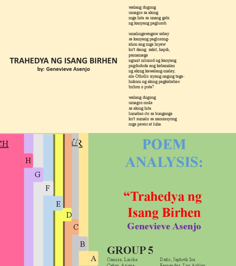Trahedya NG Isang Birhen: By: Genevieve Asenjo | PDF | Poetry