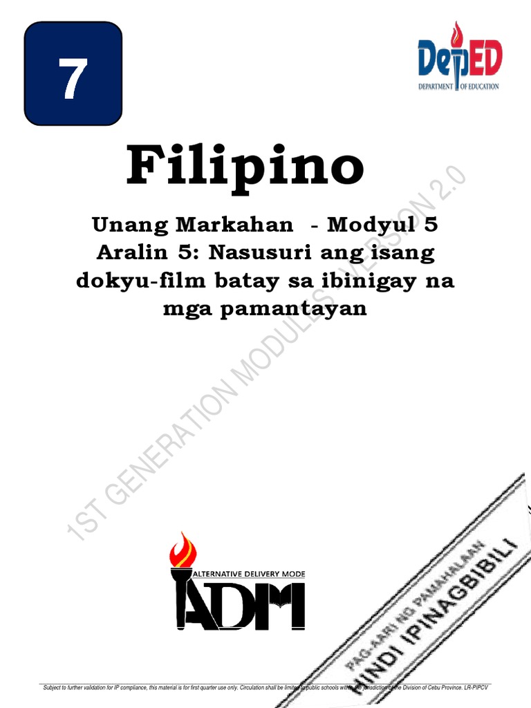 Fil 7 - Q1-Modyul 5 Final | PDF