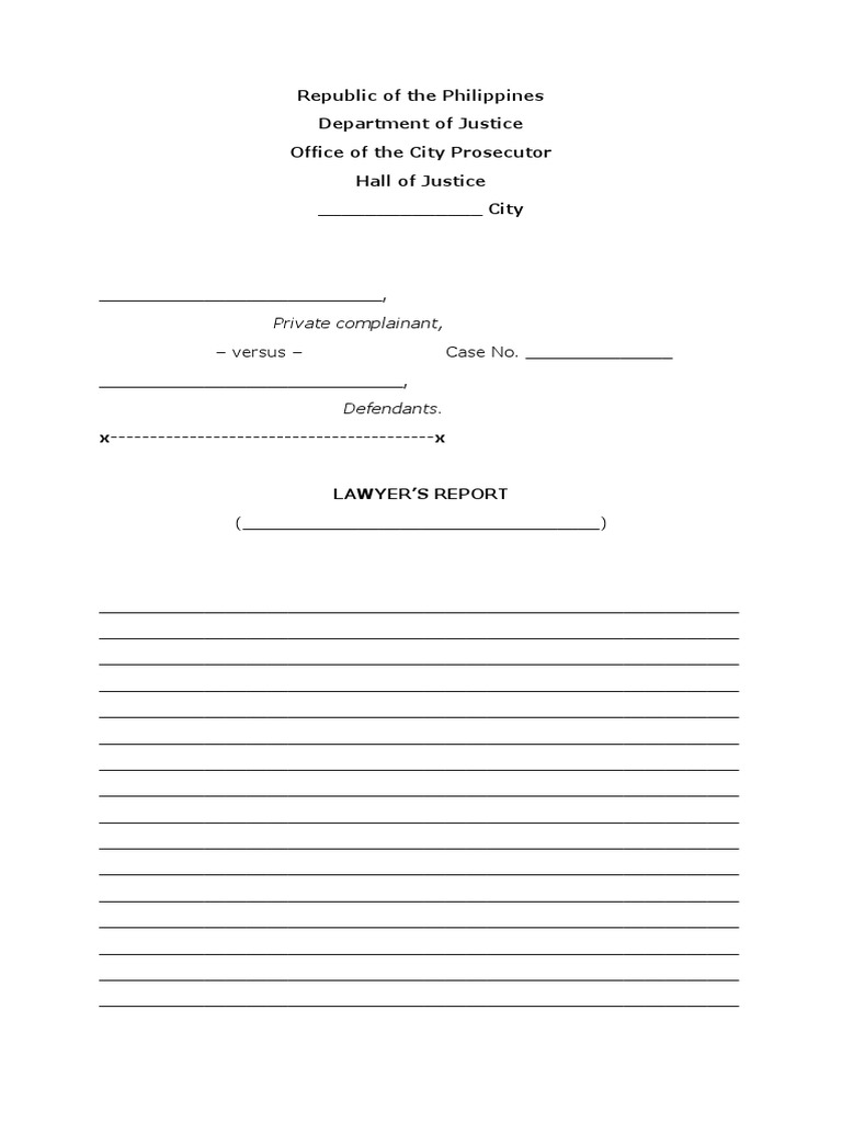 Lawyer's Report on Dissistance Case | PDF