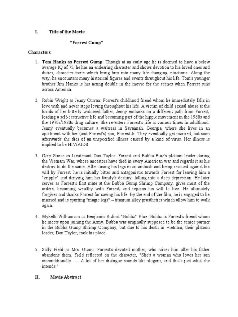 Reaction Paper of Forrest Gump | PDF | Jesus | Faith