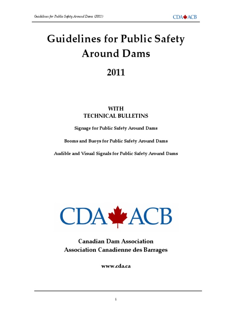 CDA Guidelines For Public Safety Around Dams 2011 - Chin Kok Toh of ...