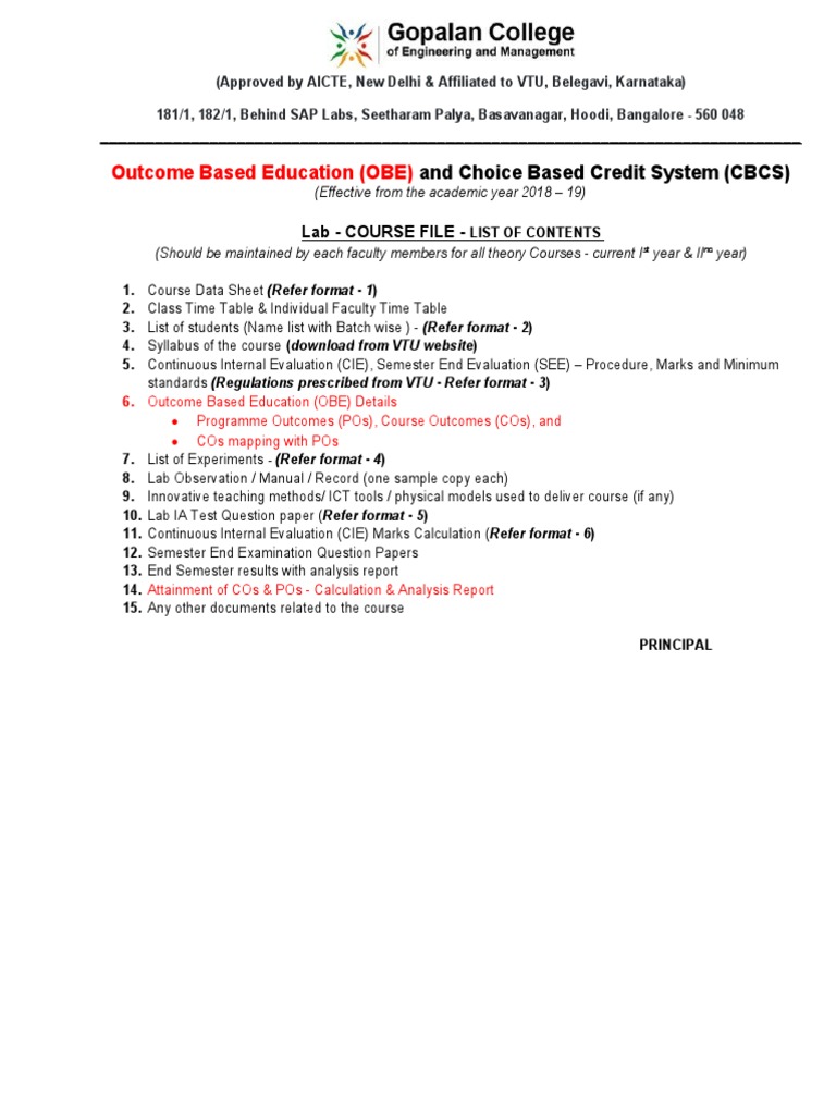 Outcome Based Education (OBE) : and Choice Based Credit System (CBCS ...