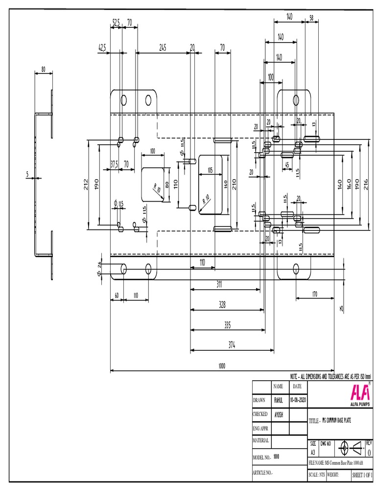 MS Common Base Plate 1000 | PDF