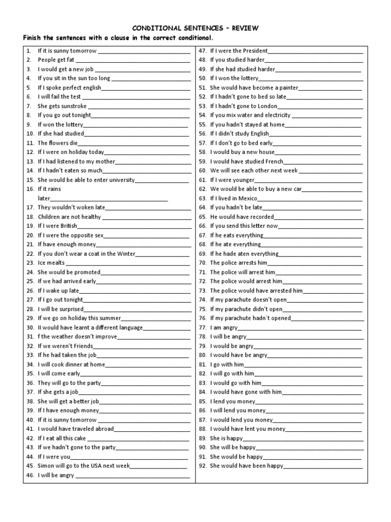 Conditional Sentences Review | PDF | Linguistic Typology | Cognitive ...