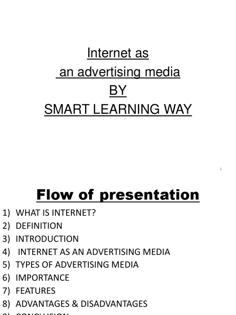 Internet As An Advertising Media BY Smart Learning Way | PDF ...
