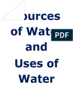Water Uses and Sources for Kids | PDF | Fresh Water | Water