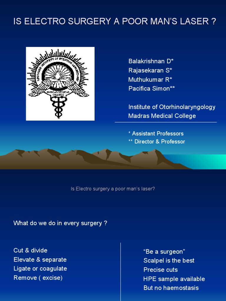 Electrosurgery: A Historical Overview | PDF