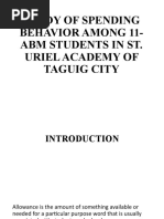 Strategies On Budgeting Allowance of Grade 12 Dhia | PDF | Cognitive Science | Behavior Modification
