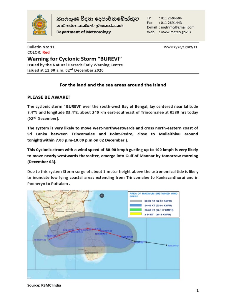 Cyclone 'Burevi' | Download Free PDF | Flood | Tropics