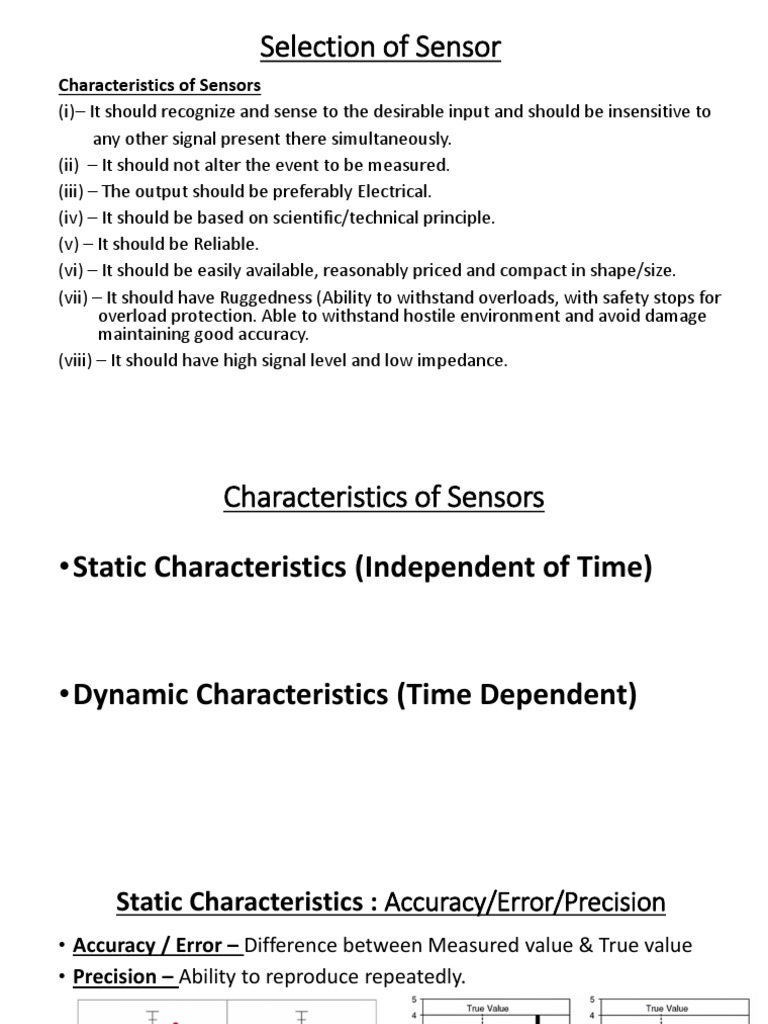 Selection of Sensor | PDF | Electrical Resistance And Conductance | Sensor