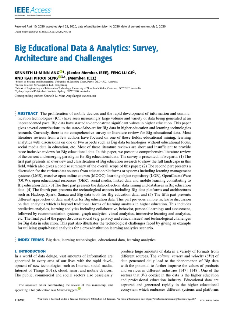 Big Educational Data & Analytics Survey | Download Free PDF | Apache ...