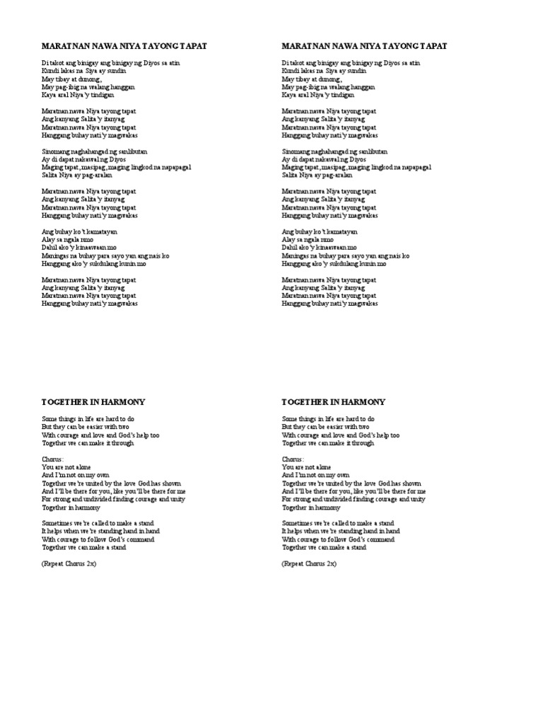 May The Lord Find Us Faithful - Tagalog | PDF