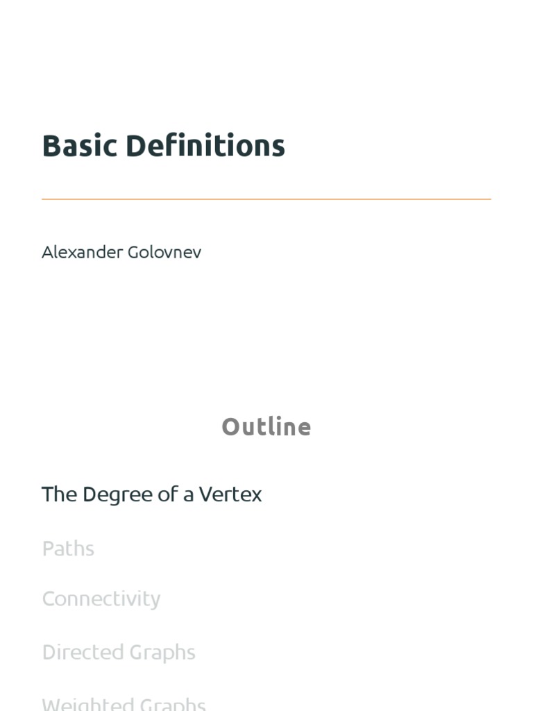 Basic Definitions | PDF | Visual Cortex | Vertex (Graph Theory)