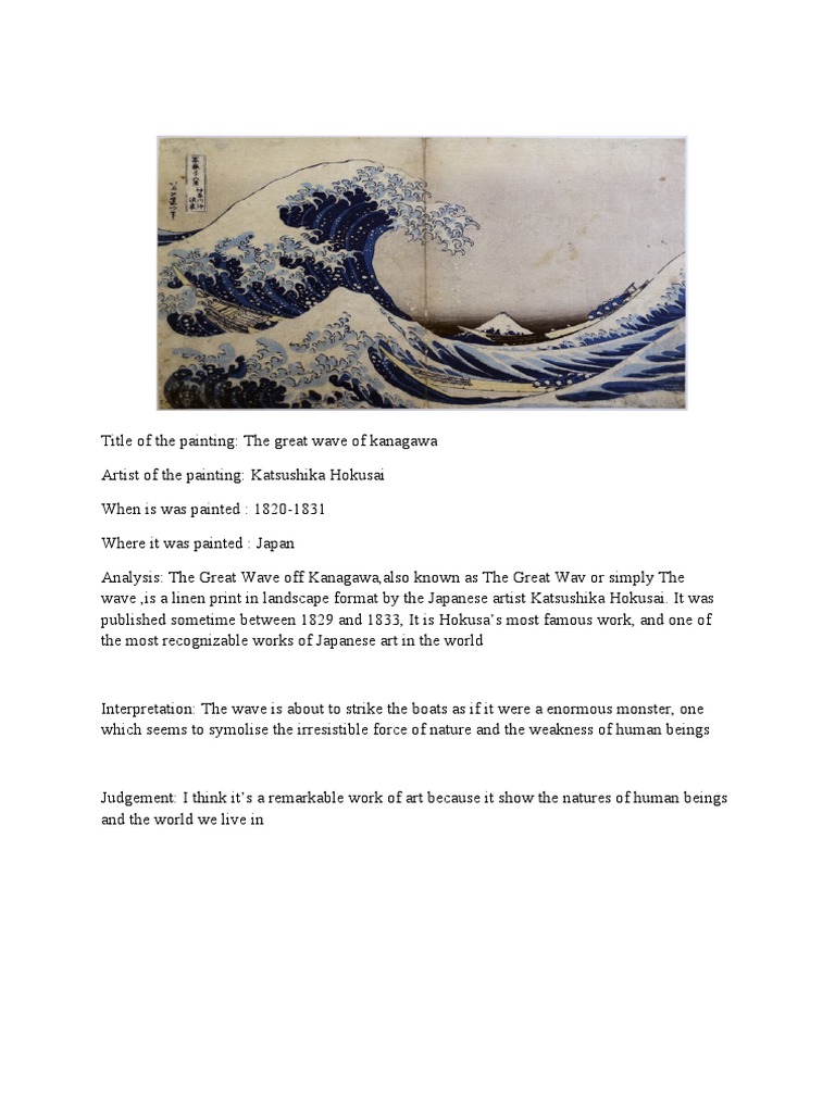 The Great Wave of Kanagawa | PDF