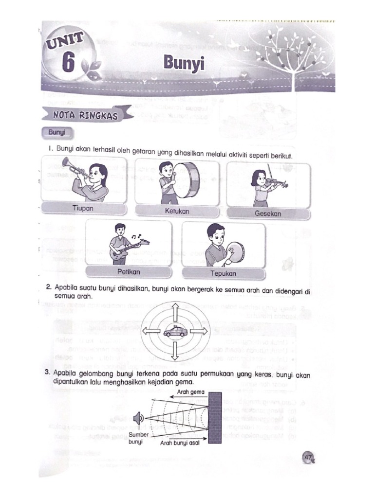Nota Sains Tahun 4 - Bunyi | PDF