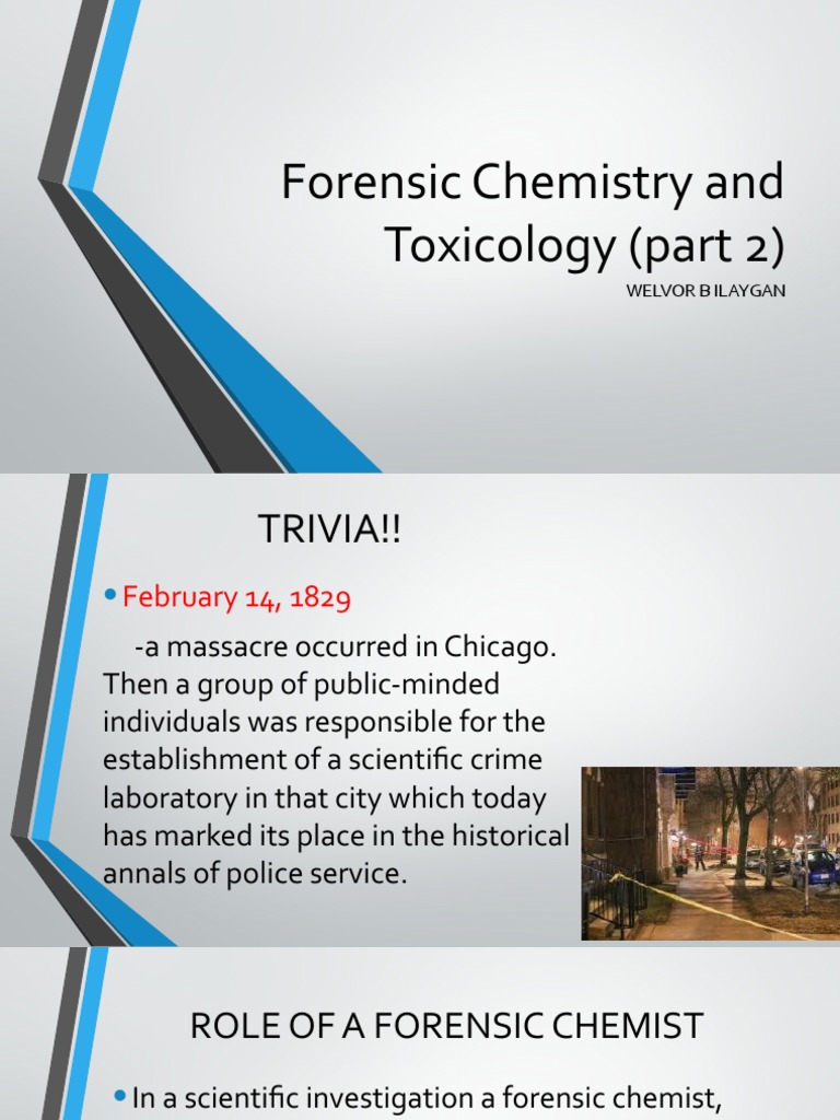 Forensic Chemistry and Toxicology Overview | PDF | Witness | Forensic ...