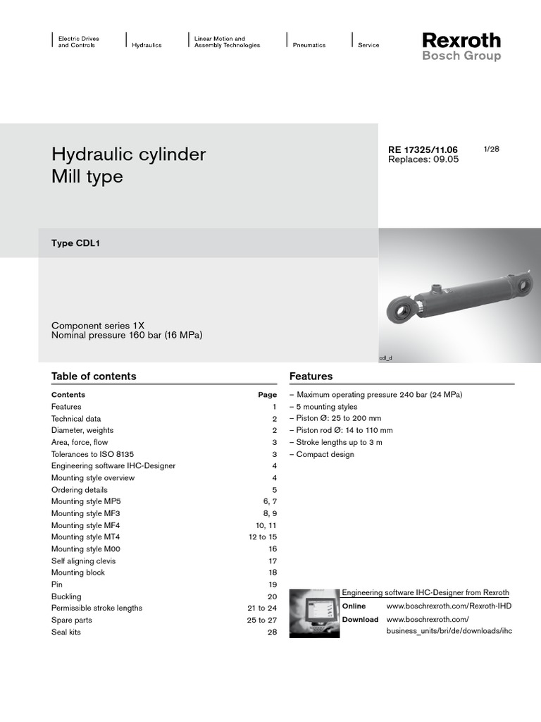 Hydraulic Cylinder - Mill Type | PDF | Engines | Engine Technology