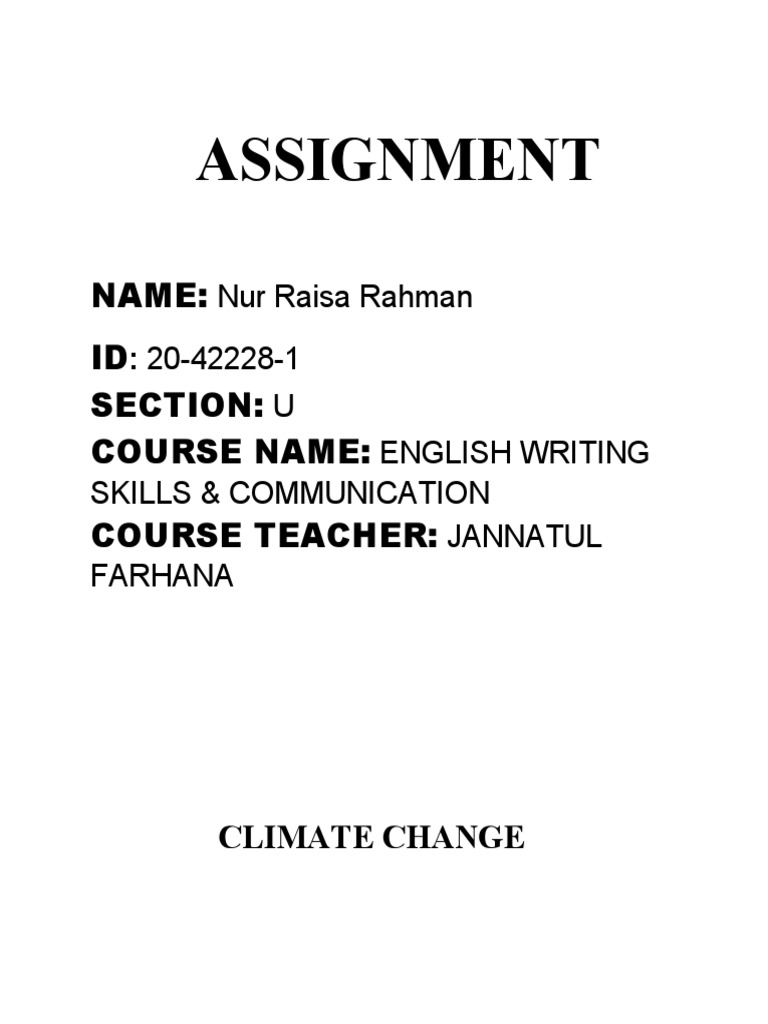 Assignment: Name: ID Section: Course Name: Course Teacher | PDF