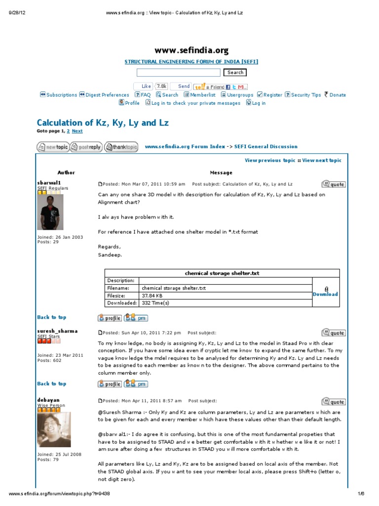 LY and LZ Explained | PDF | Buckling | Beam (Structure)