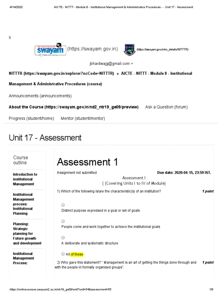 NITTT Module 8: Institutional Management | PDF | Human Resources ...