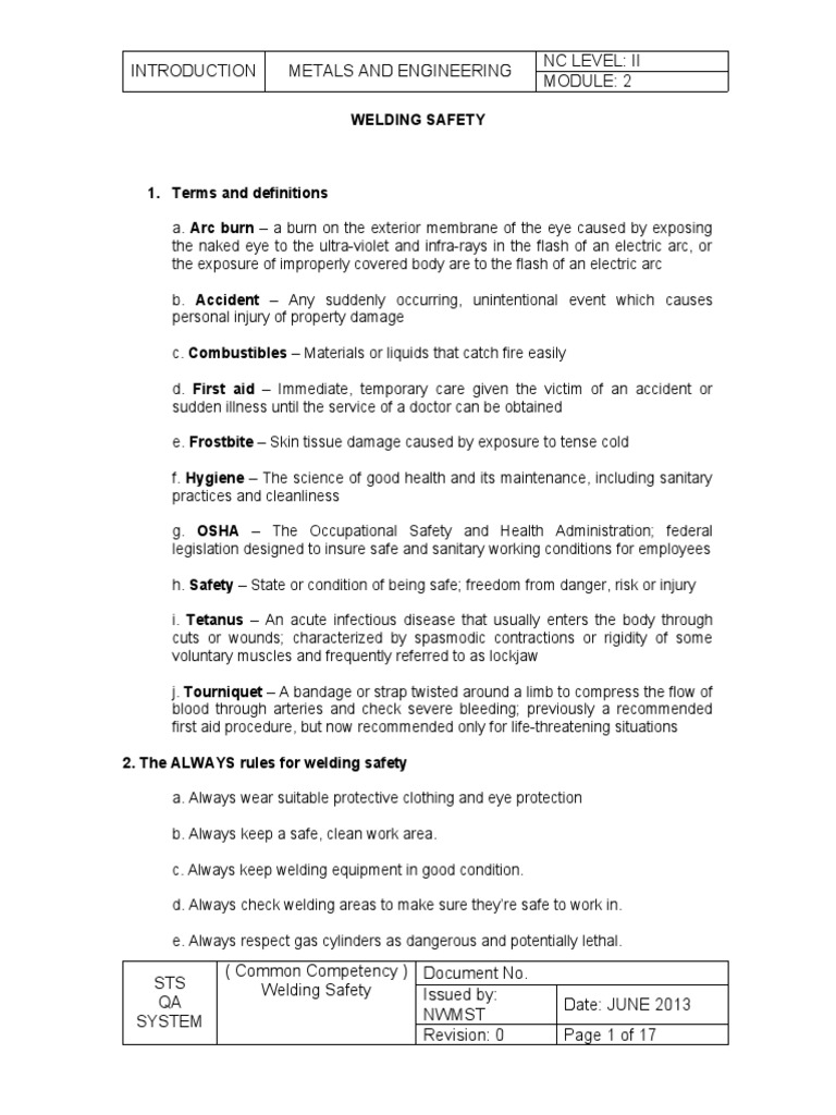 CBLM COMMON SMAW - PPE & Tools | PDF | Welding | Construction