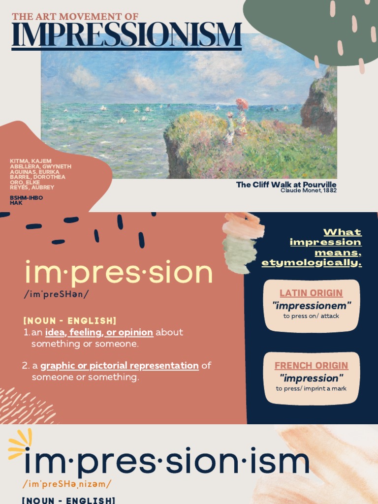 Impressionism Presentation Pdf Impressionism Claude Monet