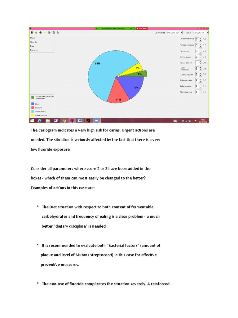Diagram Kariogram | PDF | Risk | Dentistry