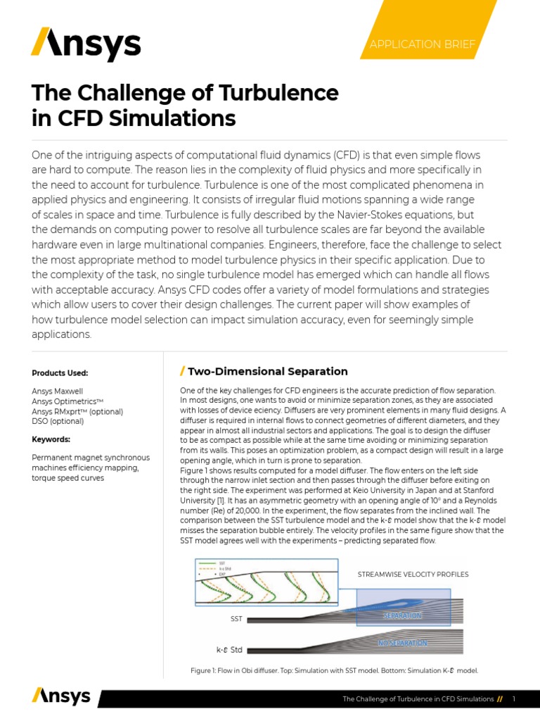 The Challenge of Turbulence in CFD Simulations: Application Brief ...