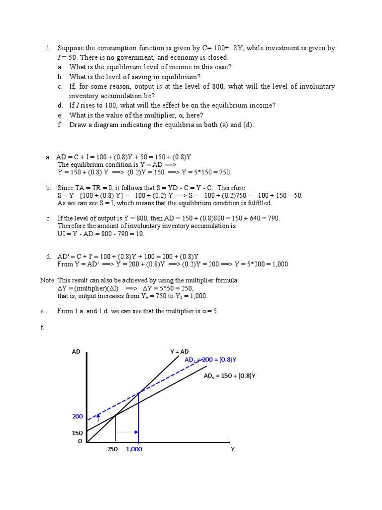 Questions Multiplier Model With Key | PDF | Balanced Budget | Fiscal ...