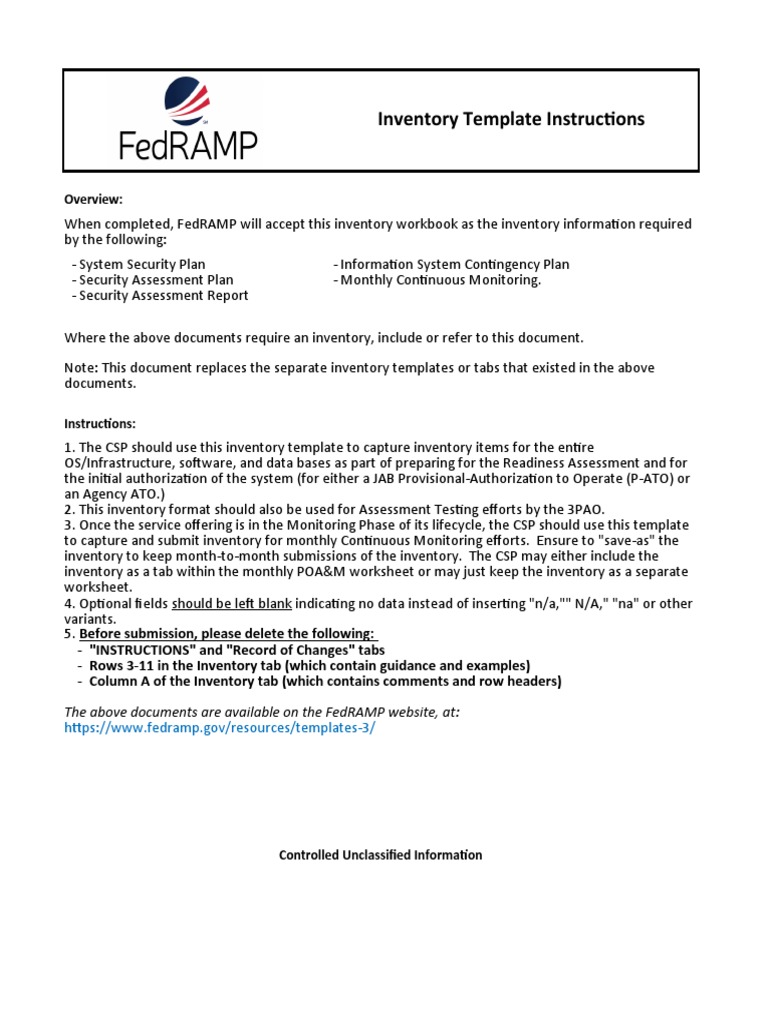 A13 FedRAMP Integrated Inventory Template 2016 11 07 v2 01 | PDF | Ip ...