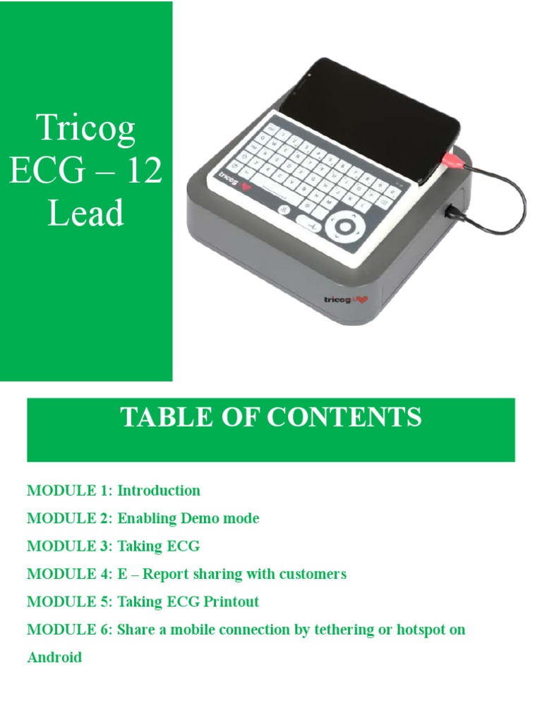 Tricog ECG - 12 Lead | PDF | Wi Fi | Android (Operating System)