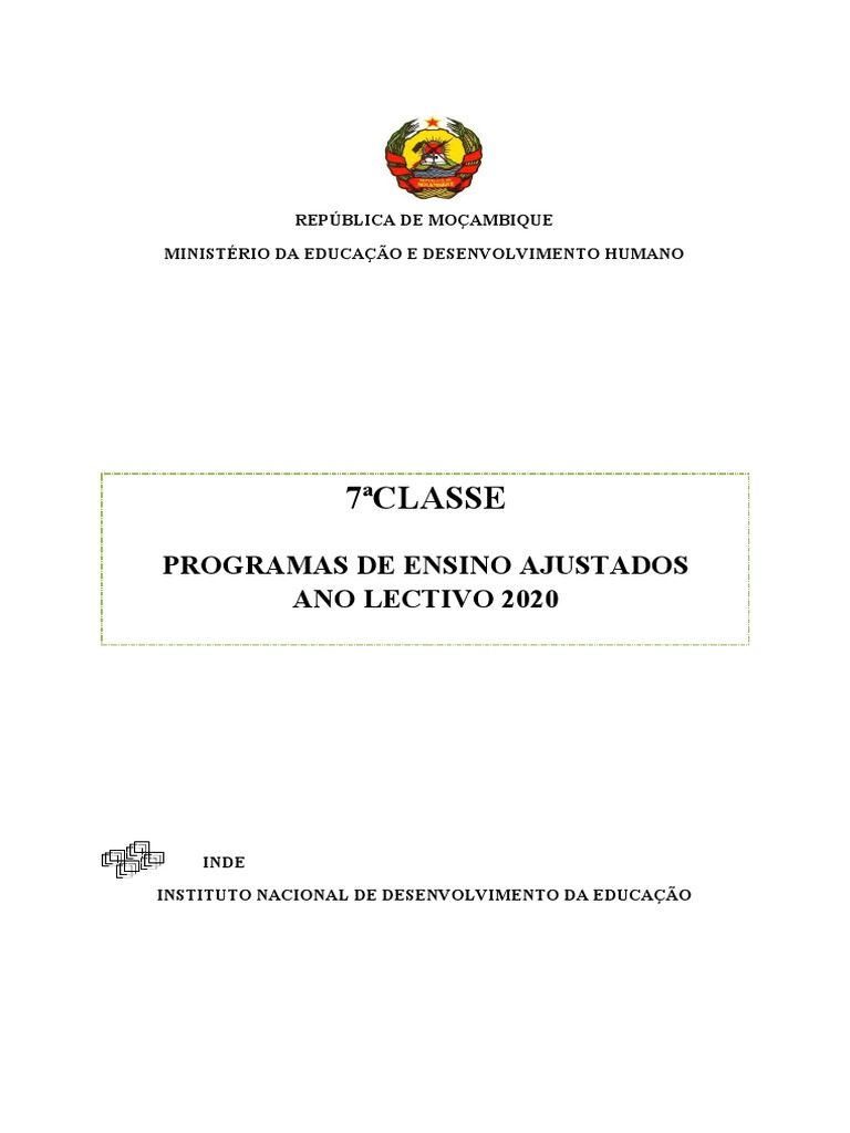 Programas Da 7 Classe Ajustados | PDF | Advérbio | Palavra