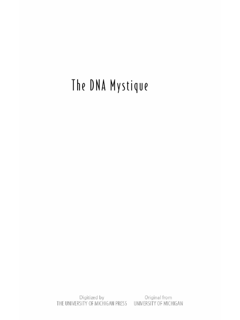 (Dorothy Nelkin, M. Susan Lindee) The DNA Mystique | PDF | Genetics | Dna