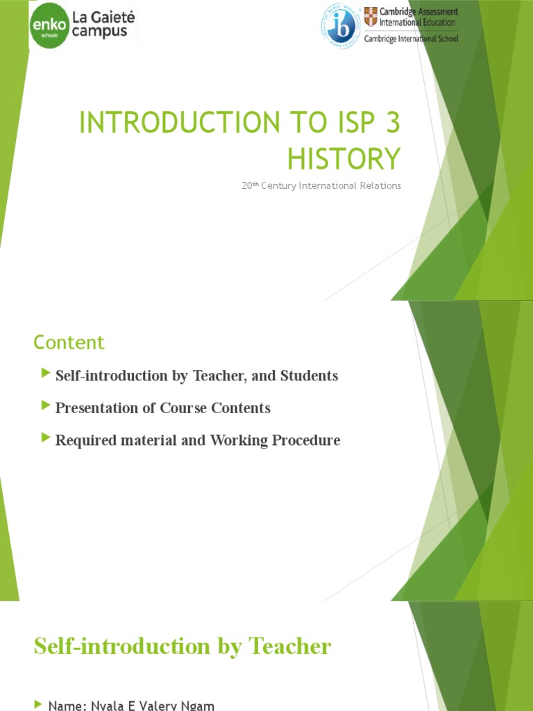 Introduction To Isp 3 History | PDF