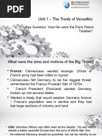 Aims of The Big Three | PDF | World War I | Treaty Of Versailles