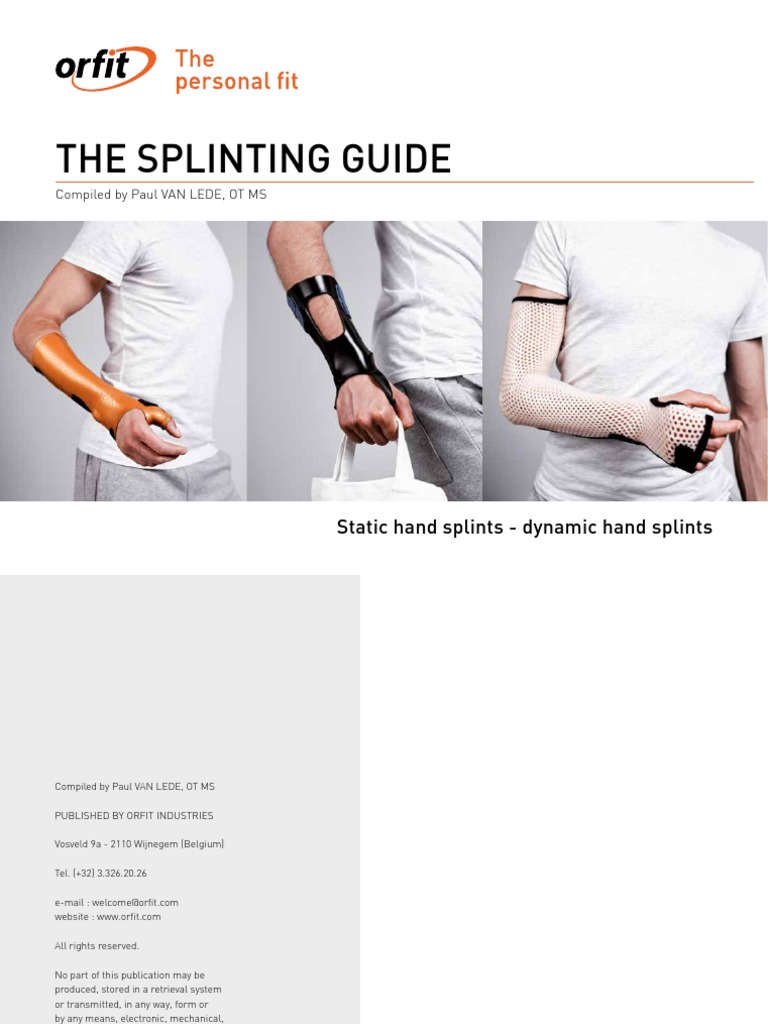 21021E Splinting Guide | PDF | Hand | Anatomical Terms Of Motion