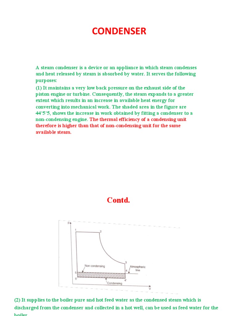 CONDENSER | PDF | Boiler | Steam