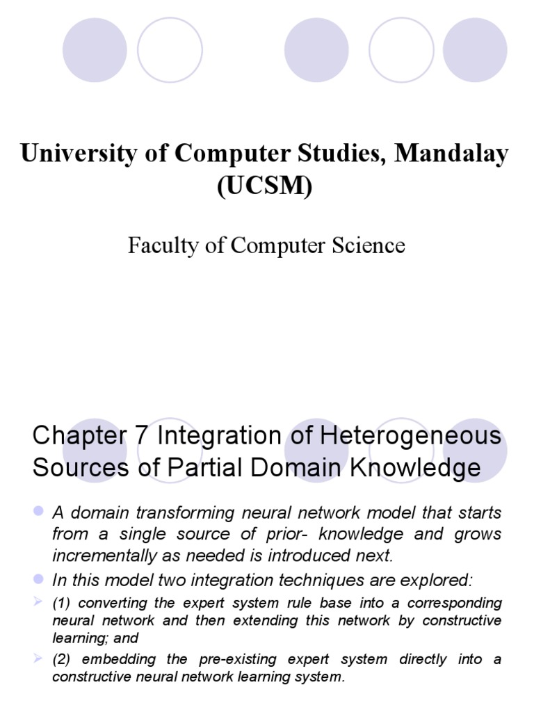 University of Computer Studies, Mandalay (UCSM) | PDF | Artificial ...