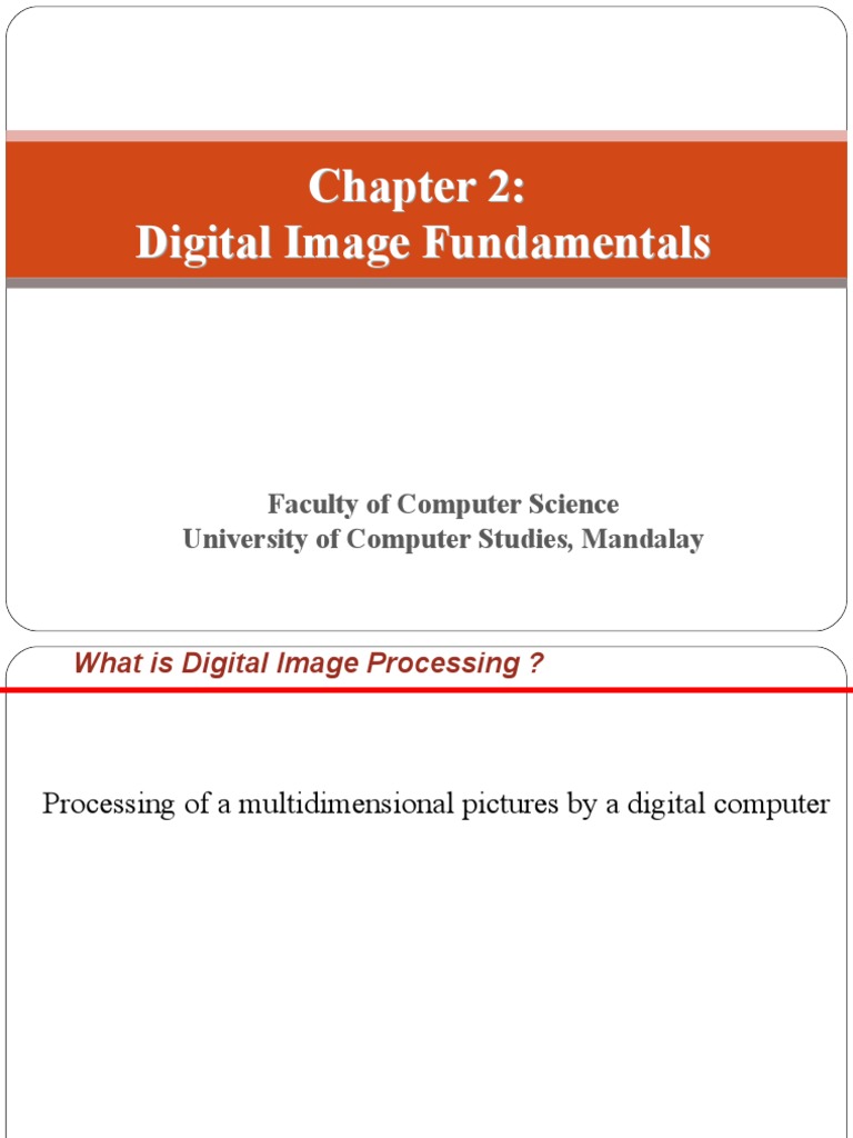 Chapter 2 Digital Image Fundamentals | PDF | Eye | Sampling (Signal ...
