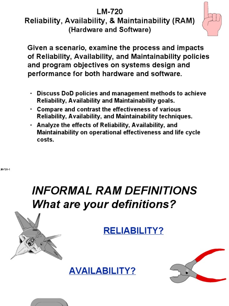 0558 Reliability, Availability, Maintainability (RAM) | PDF ...