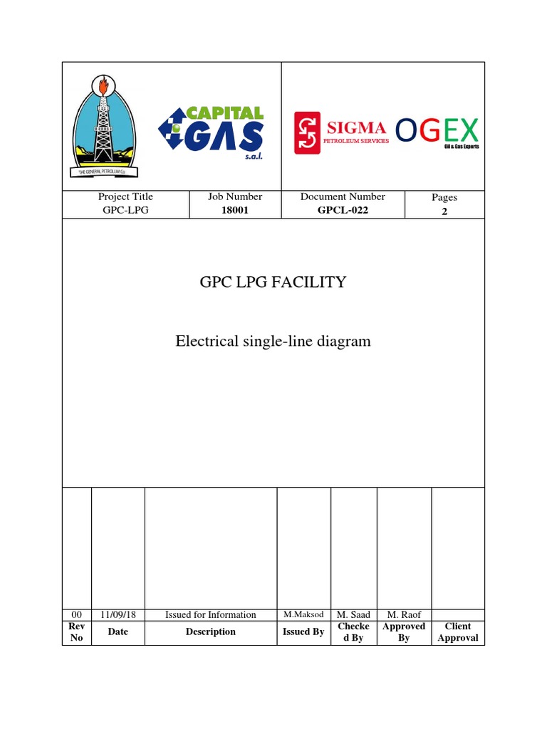 GPCL-022 Electrical Single-Line Diagram Rev | PDF