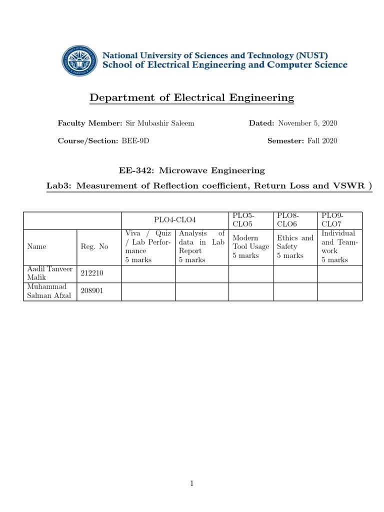 Department of Electrical Engineering | PDF