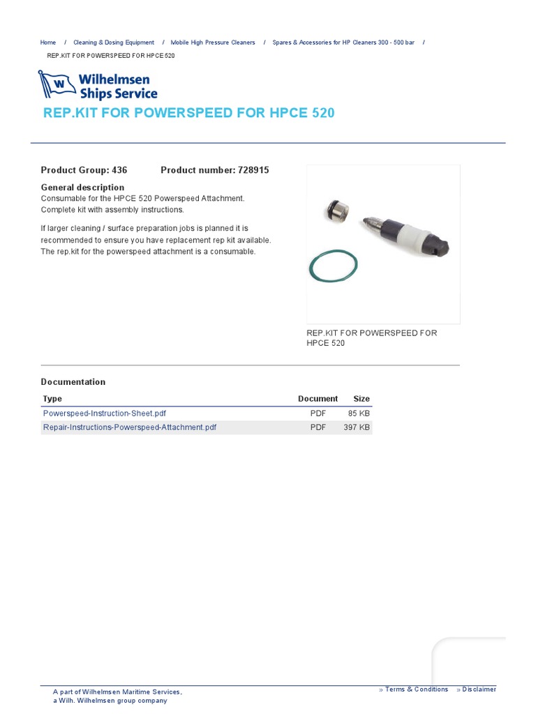 Rep - Kit For Powerspeed For Hpce 520 | PDF