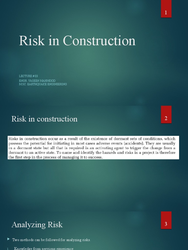 Construction Risk Management | PDF | Technology & Engineering