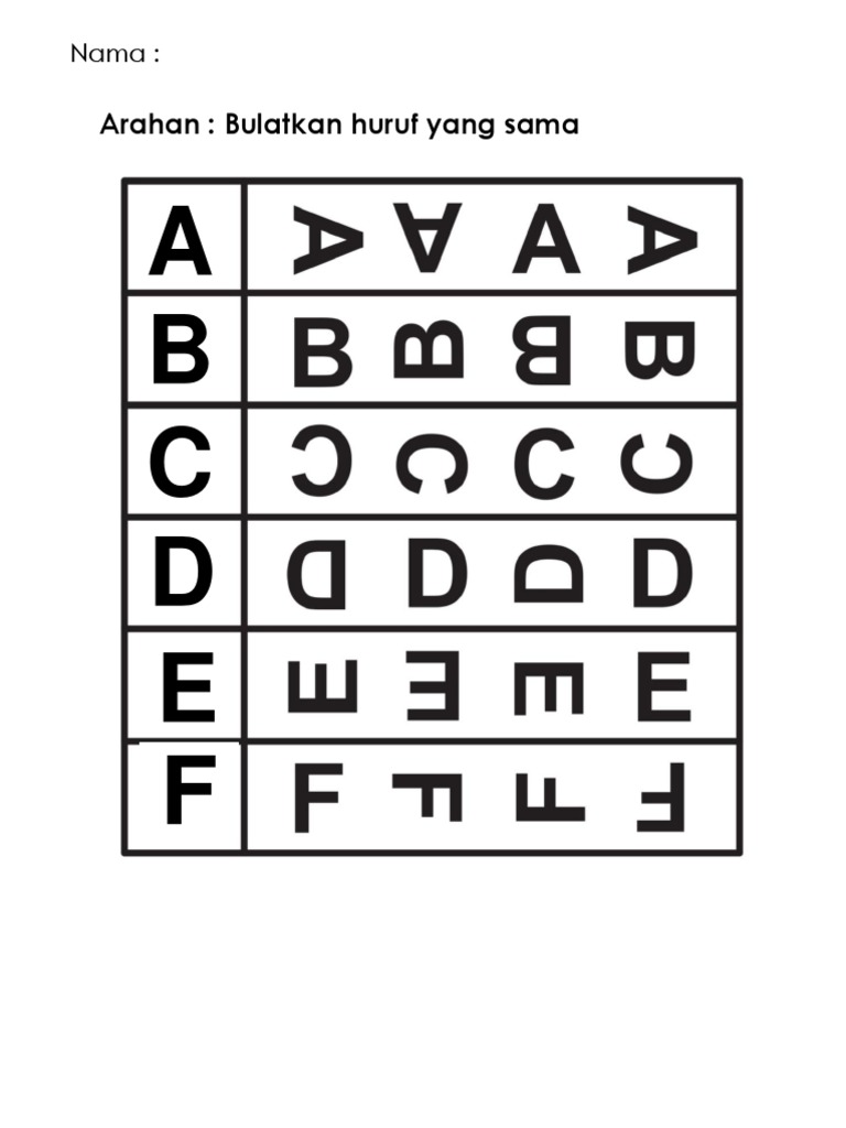 Bulatkan huruf yang sama | PDF