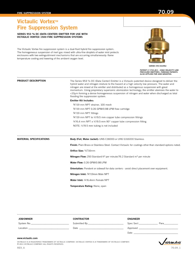 Victaulic Vortex Fire Suppression System | PDF | Firefighting | Fires