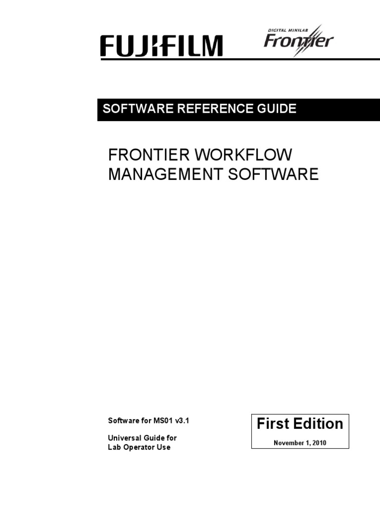 Frontier Workflow Management Software | PDF | Printer (Computing) | License