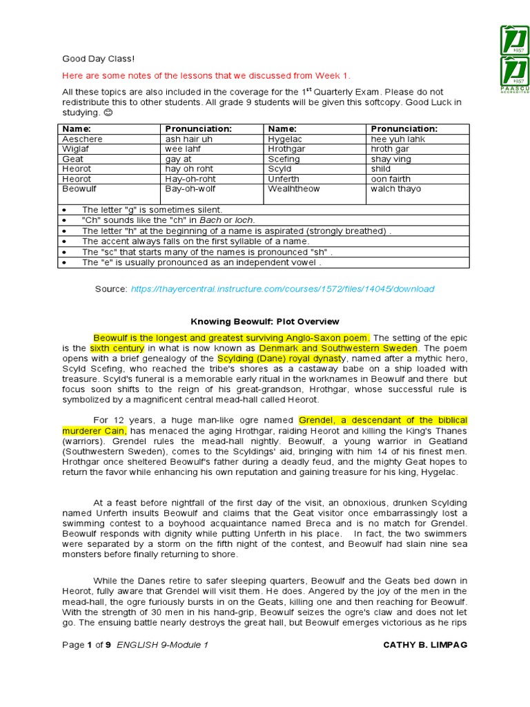 Name: Pronunciation: Name: Pronunciation:: Here Are Some Notes of The ...