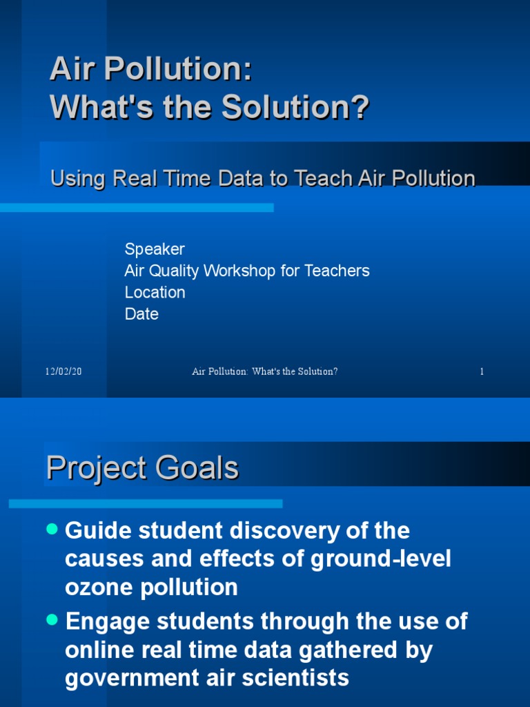 Air Pollution: What's The Solution? | PDF | Science Education | Air ...