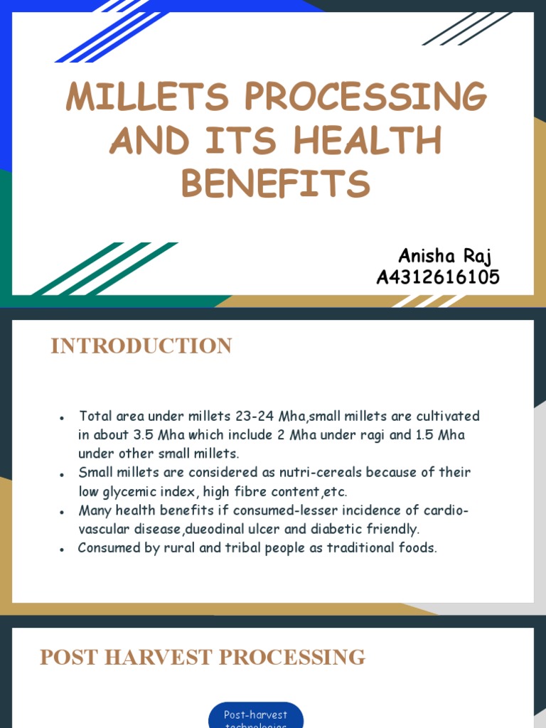 Millet Processing and Health Benefits | PDF | Cardiovascular Diseases ...
